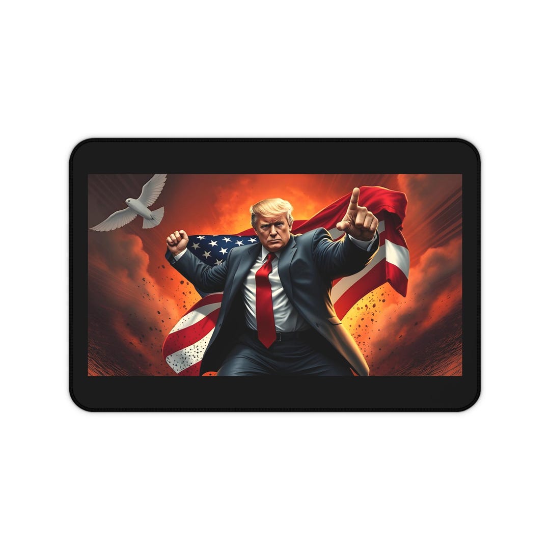 Patriotic Desk Mat Office Decor for Trump Fans Gamer Mouse Pad ...