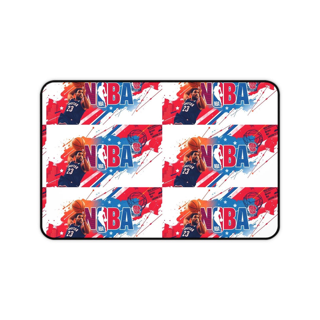 NBA Desk Mat Sports Game Mouse Pad, Gamer Decor, Office Accessory ...
