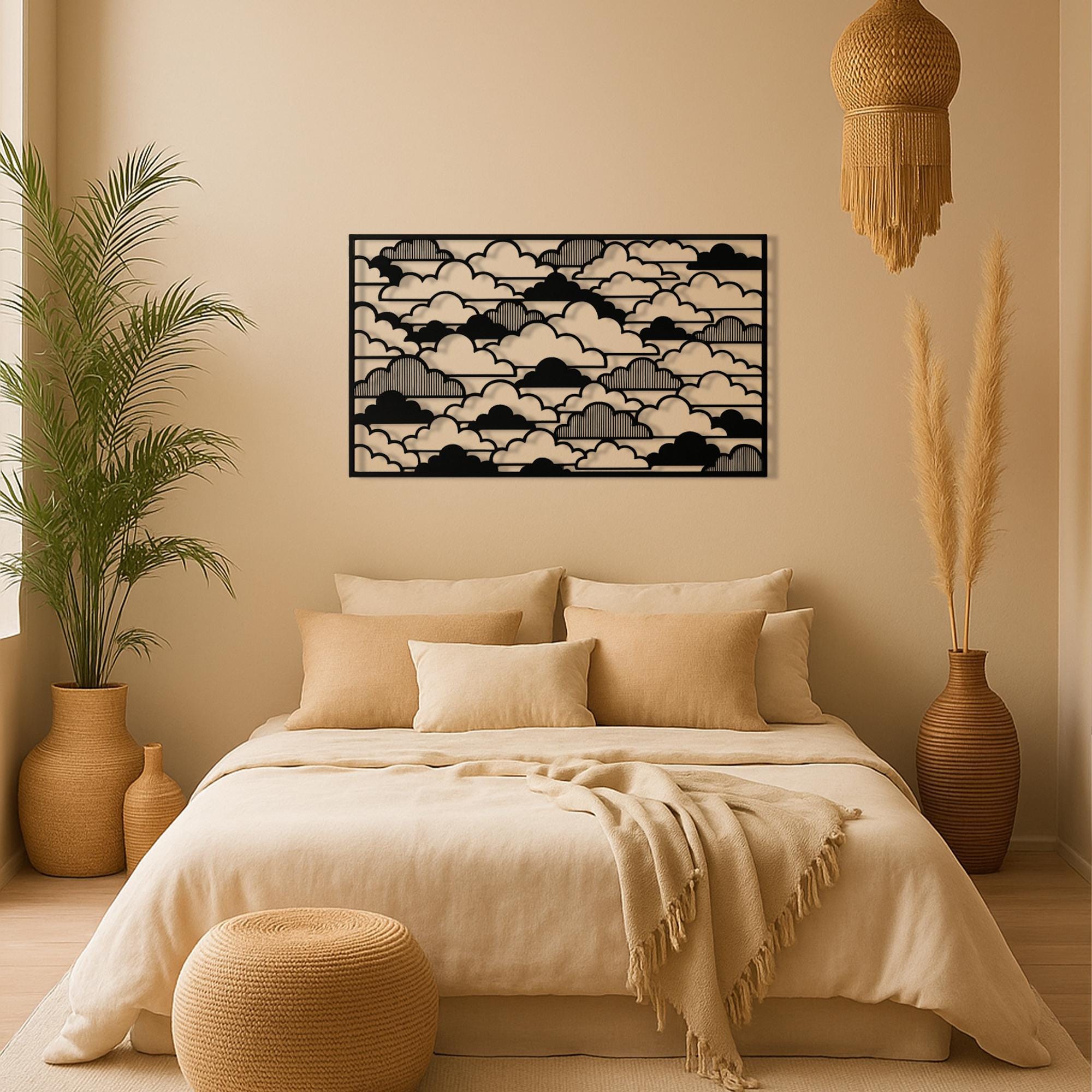 Cloud Pattern Metal Wall Art | Abstract Sky-inspired Wall Decor ...