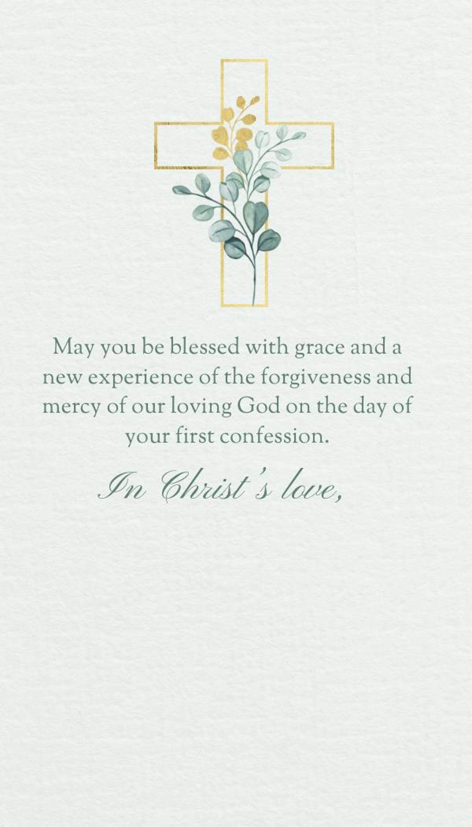 First Reconciliation Card - Etsy