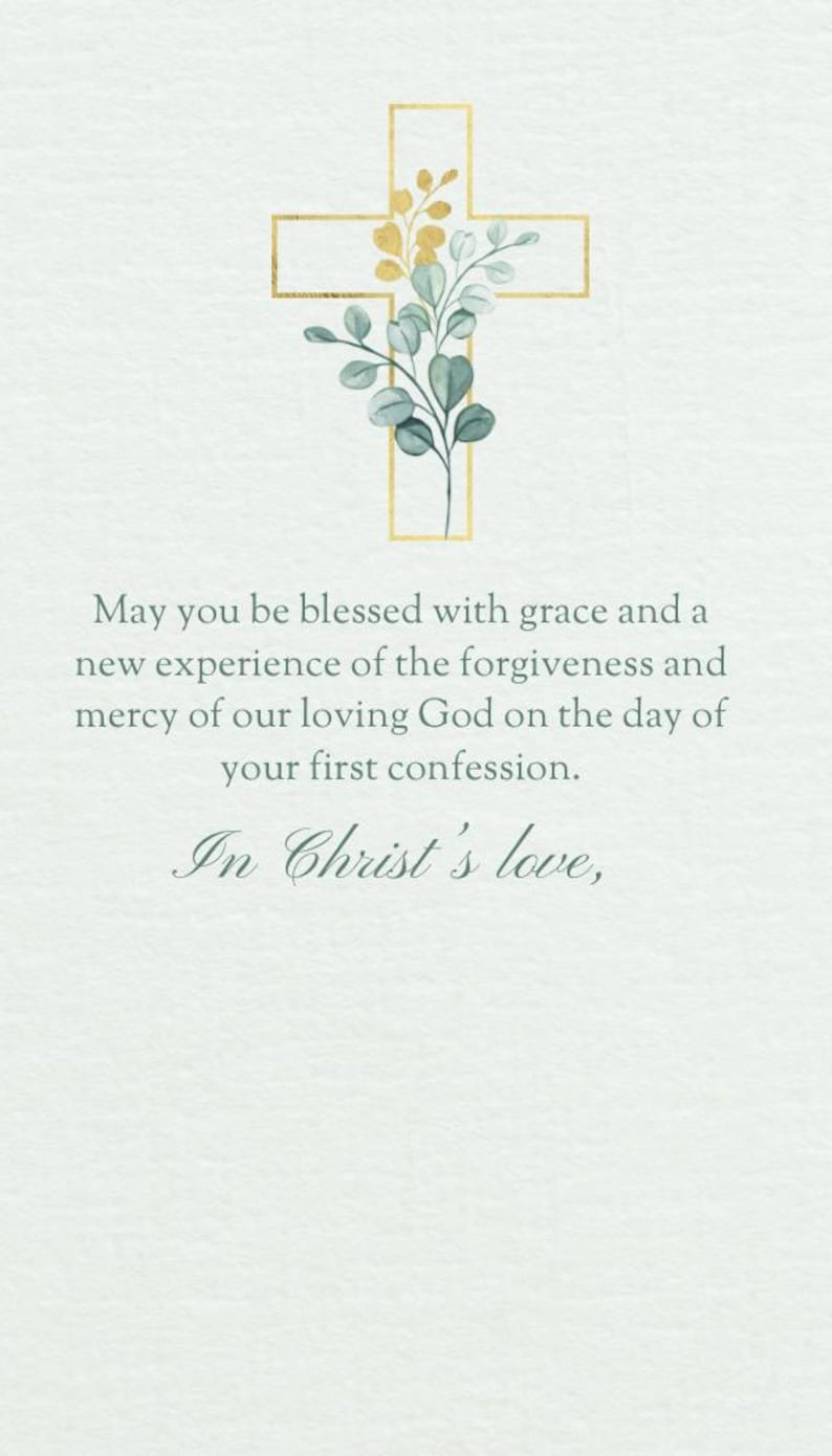 First Reconciliation Card - Etsy