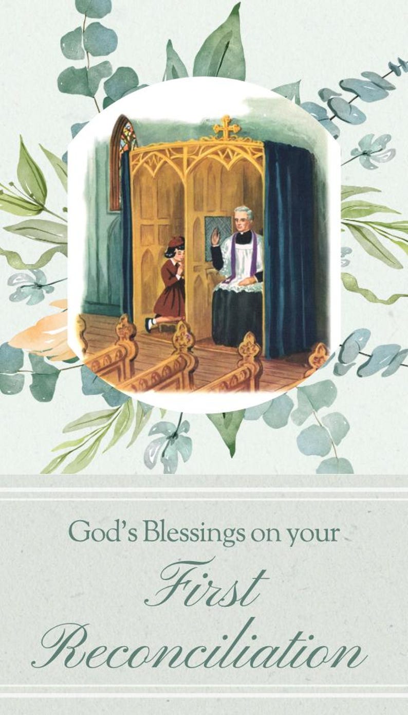 First Reconciliation Card - Etsy