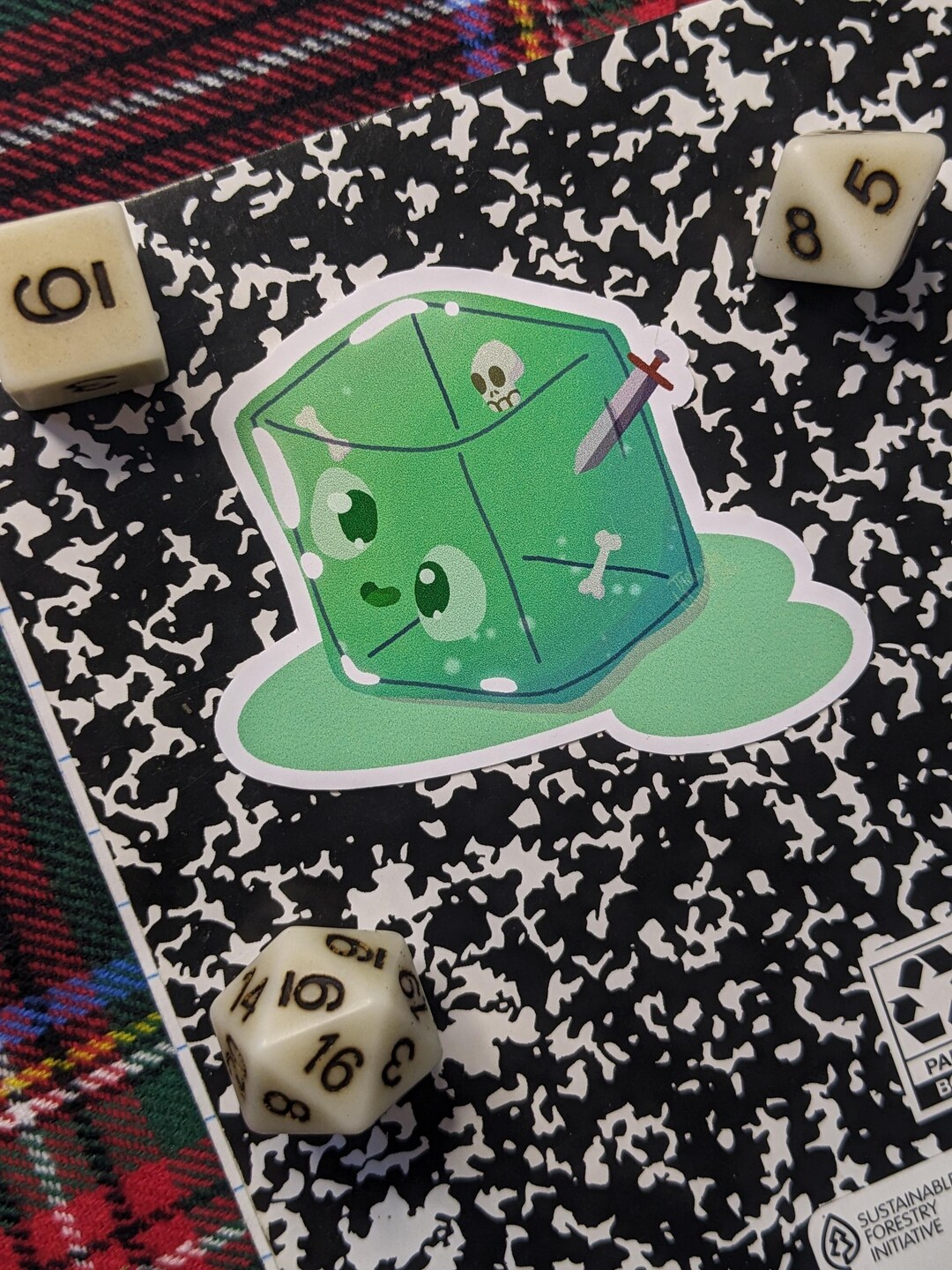 Puddle the Gelatinous Cube Sticker - Etsy