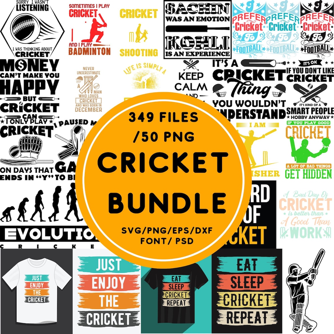 Cricket SVG Bundle | Sports Svgs for Cricut & Silhouette | Cricket Bat ...