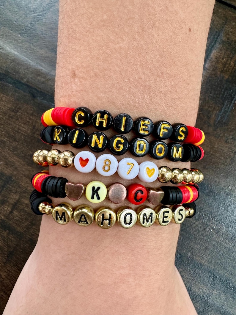 Kansas City Chiefs Bracelets (bundle of Five) - Etsy