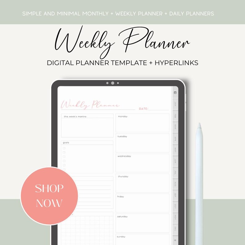 2025 Digital Planner | Goodnotes Planner | Hyperlinked | Habit Tracker ...
