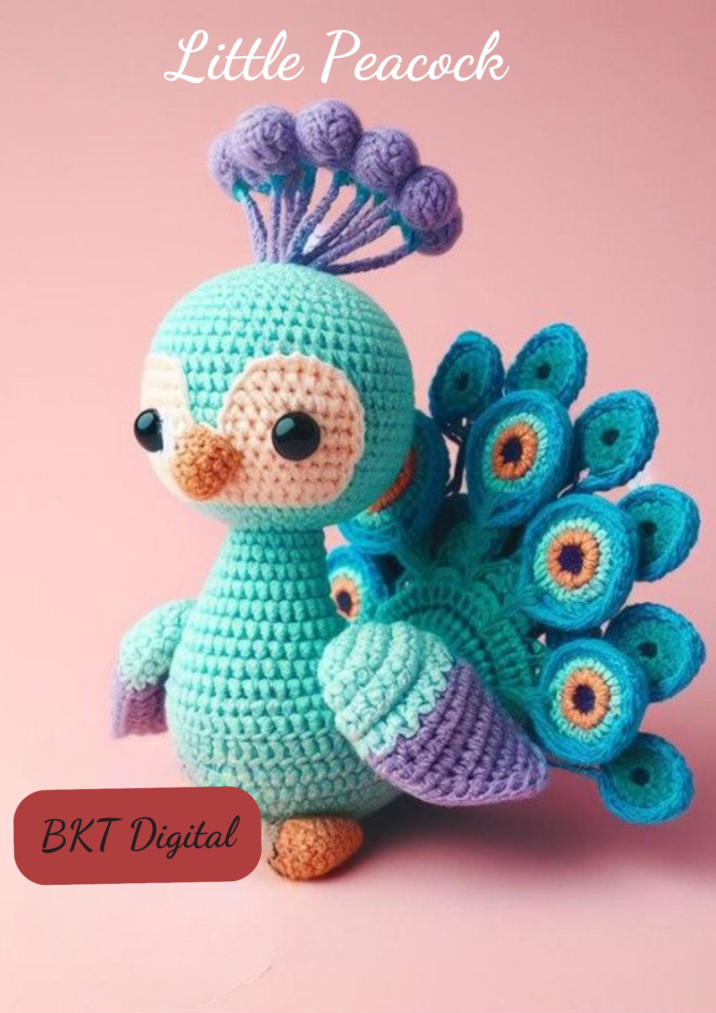 Amigurumi Little Peacock Crochet Pattern PDF Elegant DIY Toy for Kids ...