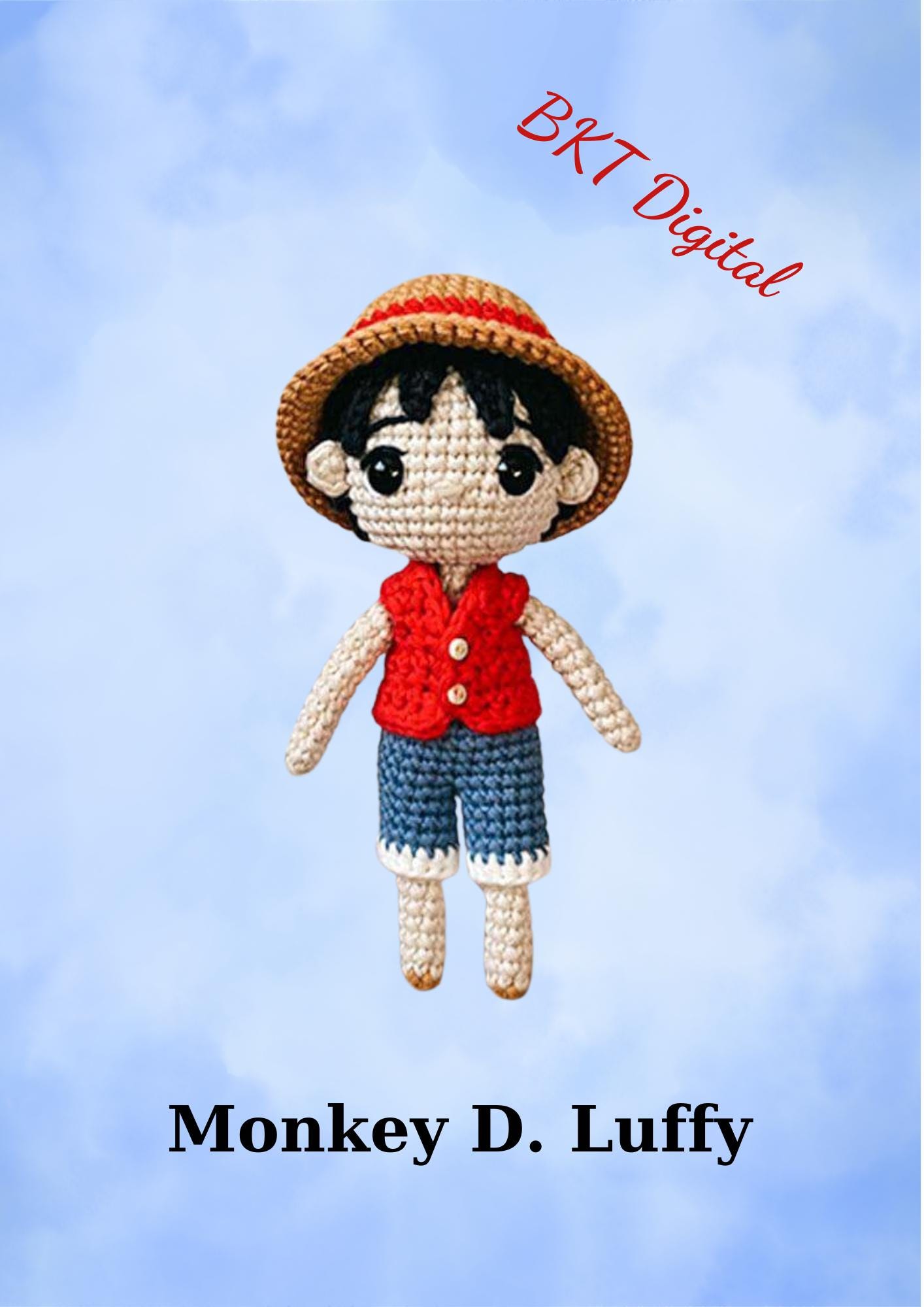 Amigurumi One Piece Luffy Crochet Pattern PDF | Luffy-inspired DIY Toy ...