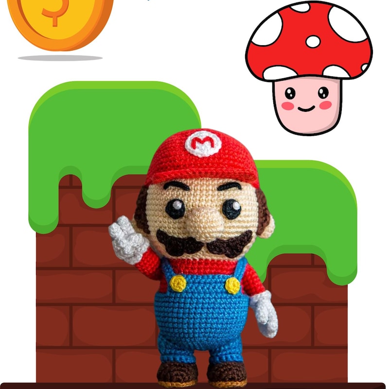 Crochet Mario - Etsy