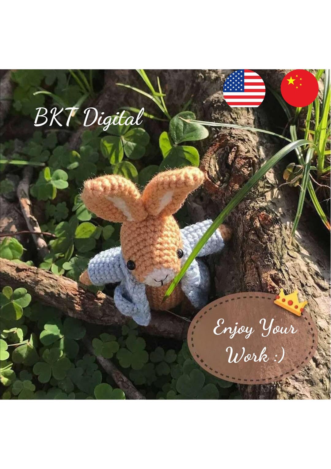 Amigurumi Nut Bunny | Crochet Pattern PDF | Cute DIY Easter Toy for ...