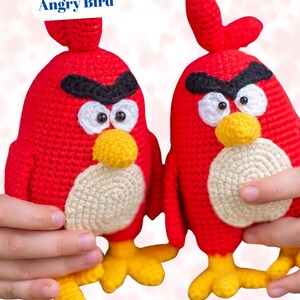 Amigurumi Red Angry Bird Crochet Pattern PDF | Fun DIY Toy for Kids ...