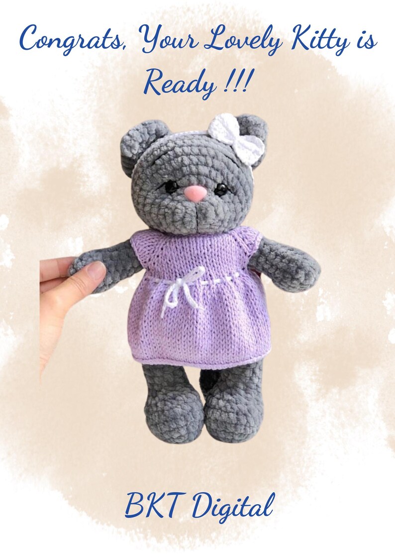 Amigurumi Lovely Kitty Crochet Pattern PDF | Adorable DIY Toy for Kids ...