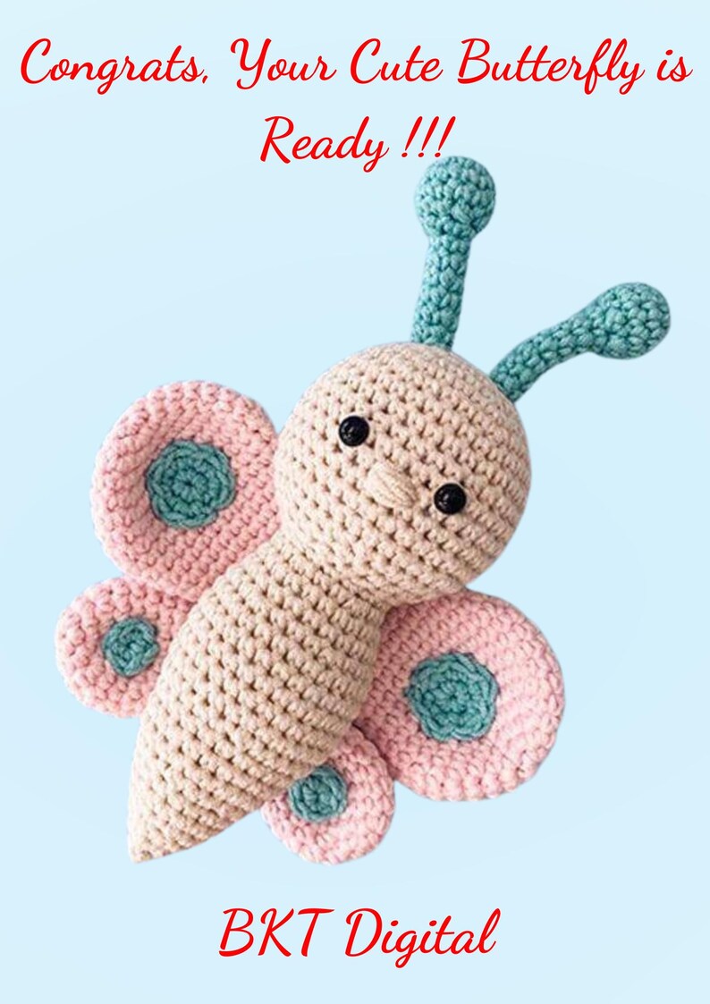 Amigurumi Cute Butterfly Crochet Pattern PDF | Delightful DIY Toy for ...