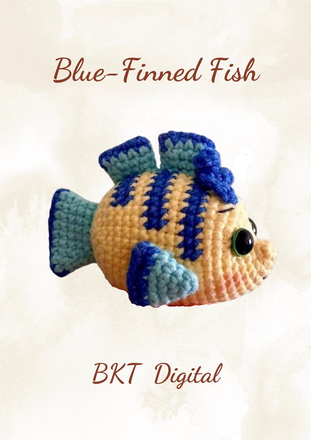 Amigurumi Blue-finned Fish Crochet Pattern PDF | Adorable DIY Toy for ...