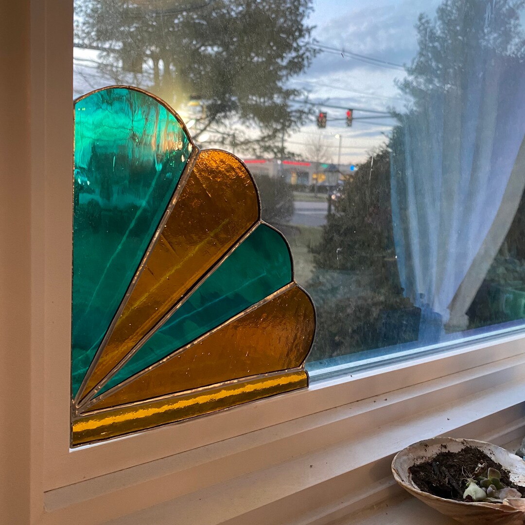 Stained Glass Corner Panel - Etsy
