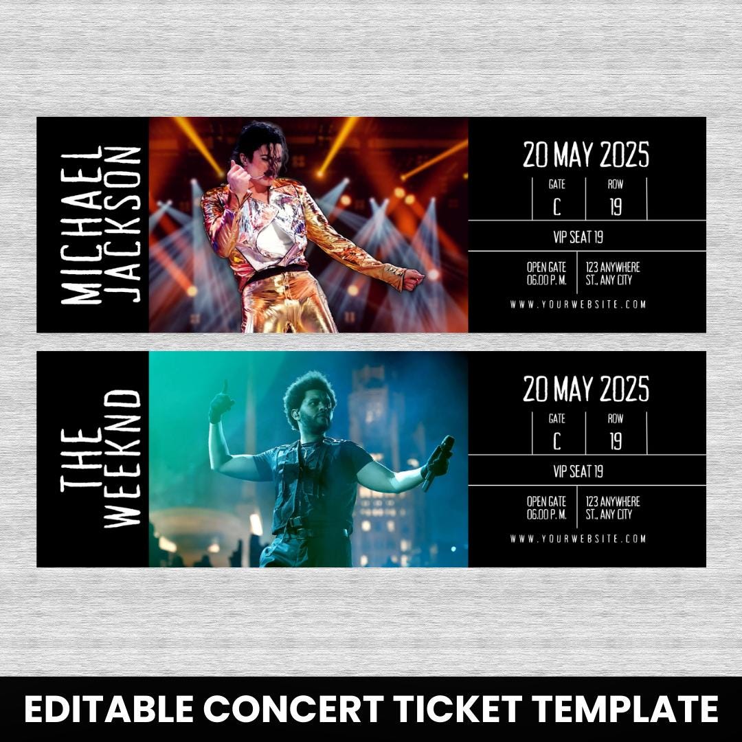 Souvenir Concert Template Fully Editable Event Program, Customizable ...