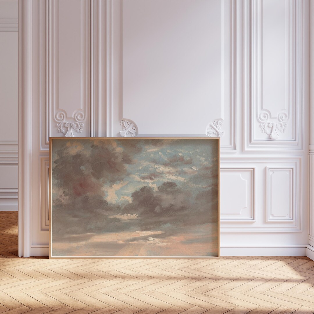 John Constable Print, Cloud Study Stormy Sunset Painting Poster, Antique Cloud Wall Art - Etsy