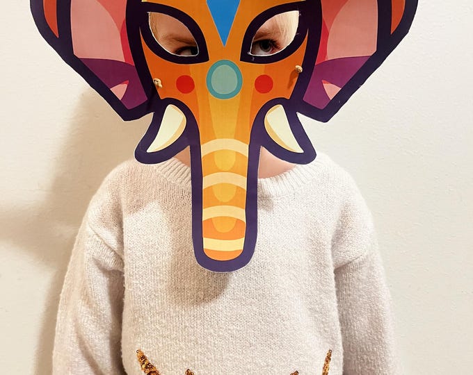 Printable Vector Elephant Masks for Kids – Instant Digital Download ...