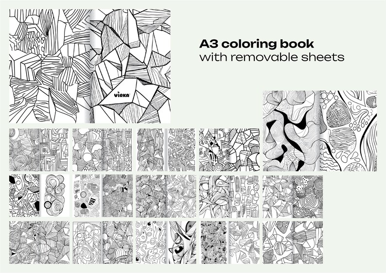 A3 Coloring Book With Removable Sheets - Etsy