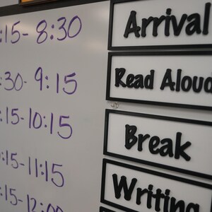 Classroom Agenda Schedule for Teacher Whiteboard Plan Daily Routine ...