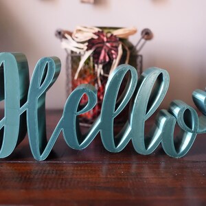 Hello Sign Entryway Decor Modern Home Welcome Sign Housewarming Gift ...