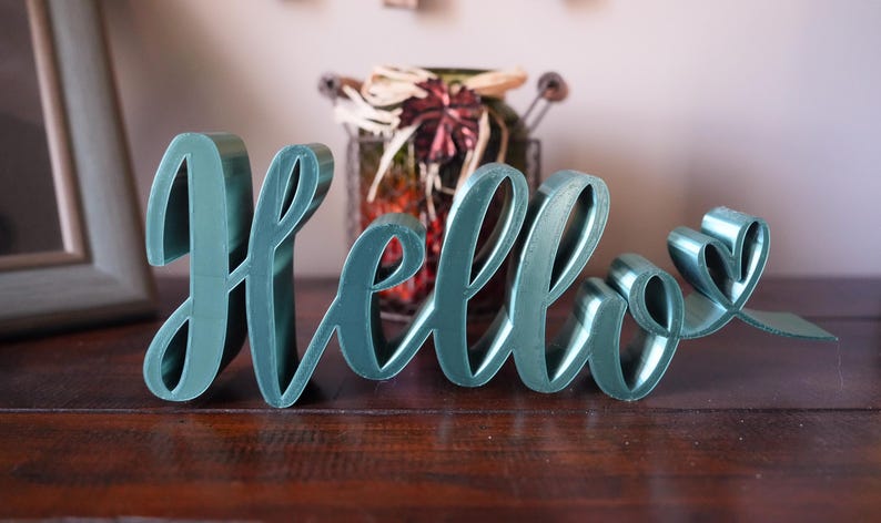 Hello Sign Entryway Decor Modern Home Welcome Sign Housewarming Gift ...
