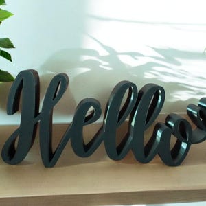 Hello Sign Entryway Decor Modern Home Welcome Sign Housewarming Gift ...