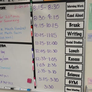 Classroom Agenda Schedule for Teacher Whiteboard Plan Daily Routine ...