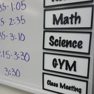 Classroom Agenda Schedule for Teacher Whiteboard Plan Daily Routine ...