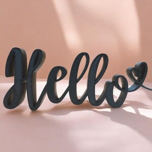 Hello Sign Entryway Decor Modern Home Welcome Sign Housewarming Gift ...