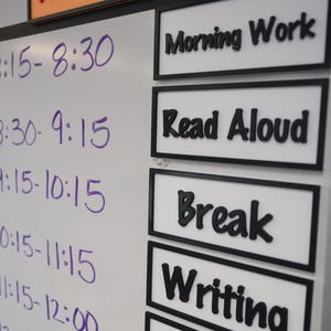 Classroom Agenda Schedule for Teacher Whiteboard Plan Daily Routine ...