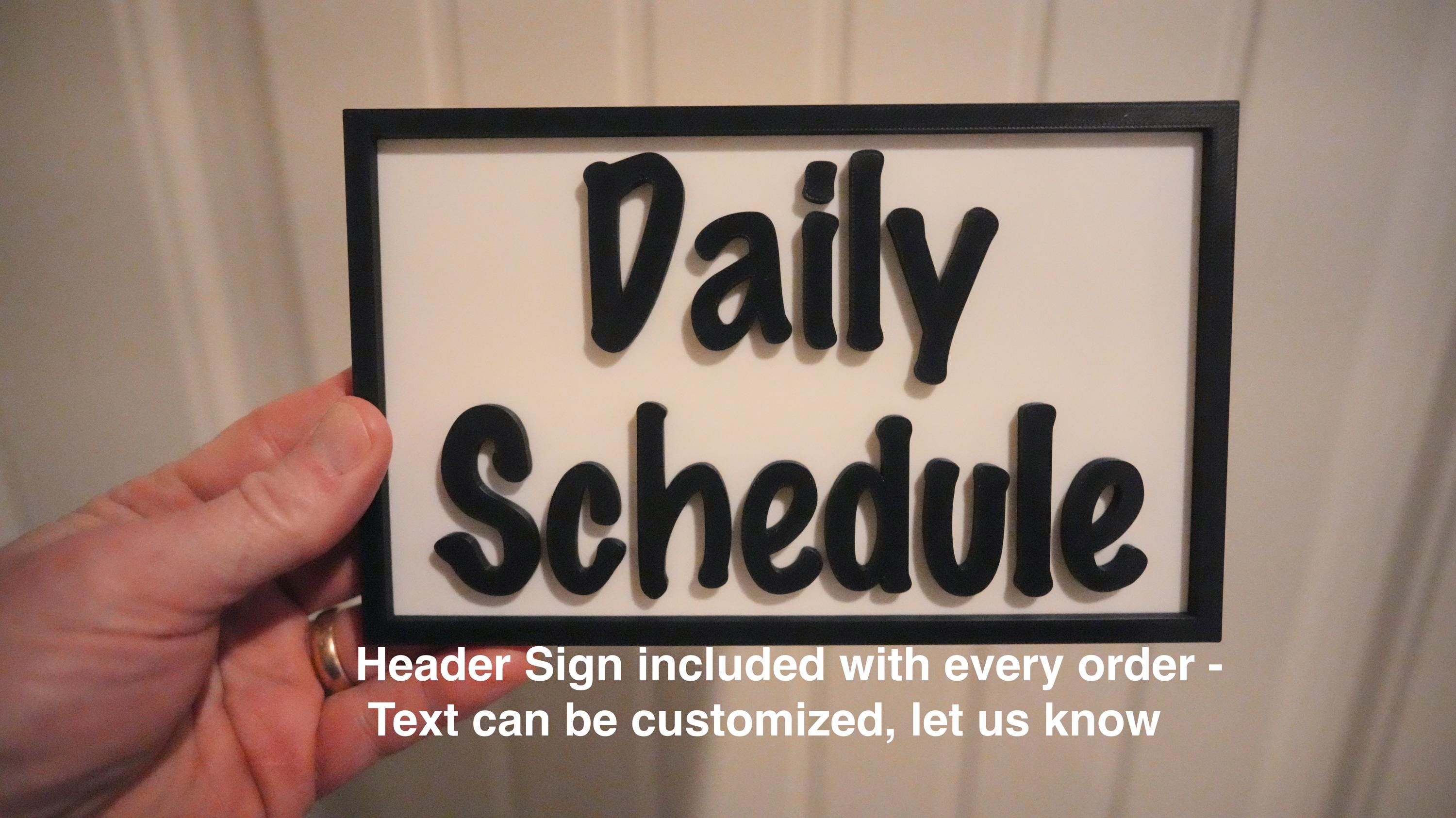 Classroom Agenda Schedule for Teacher Whiteboard Plan Daily Routine ...