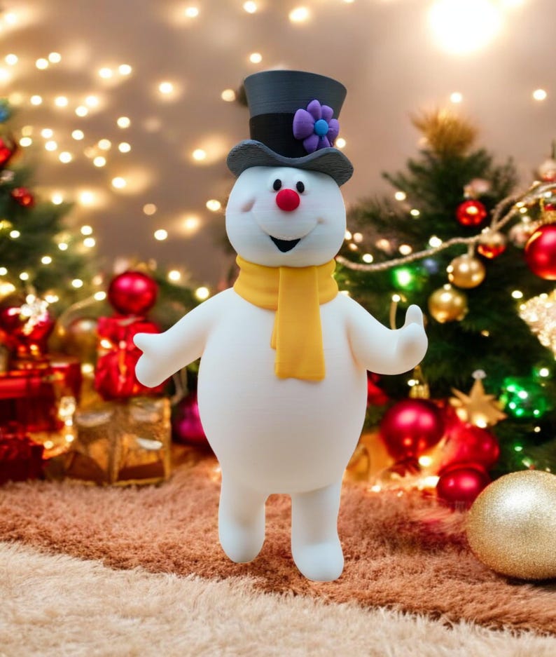 3D Printed Frosty Christmas Figurine Holiday Stocking Stuffer Winter ...