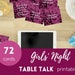 GIRLS NIGHT Table Talk Conversation Starter Cards/ice Breakers ...