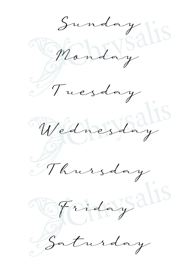 STICKERS Digital Journal Stickers - Days of the Week Bundle #1 (set of ...
