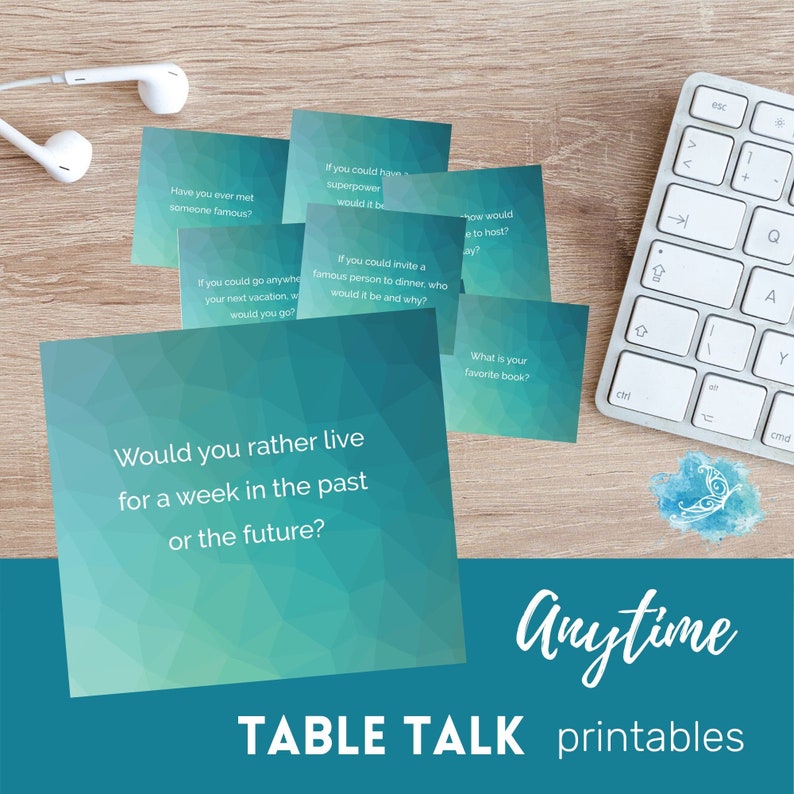 Table Talk Conversation Starter Cards/ice Breakers PRINTABLE (high-res ...