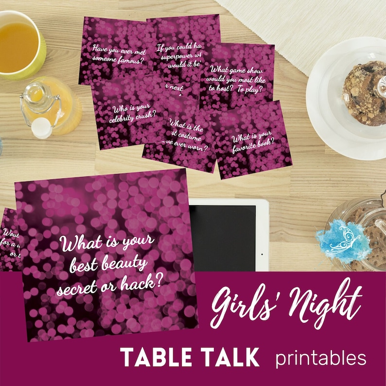 GIRLS NIGHT Table Talk Conversation Starter Cards/ice Breakers ...