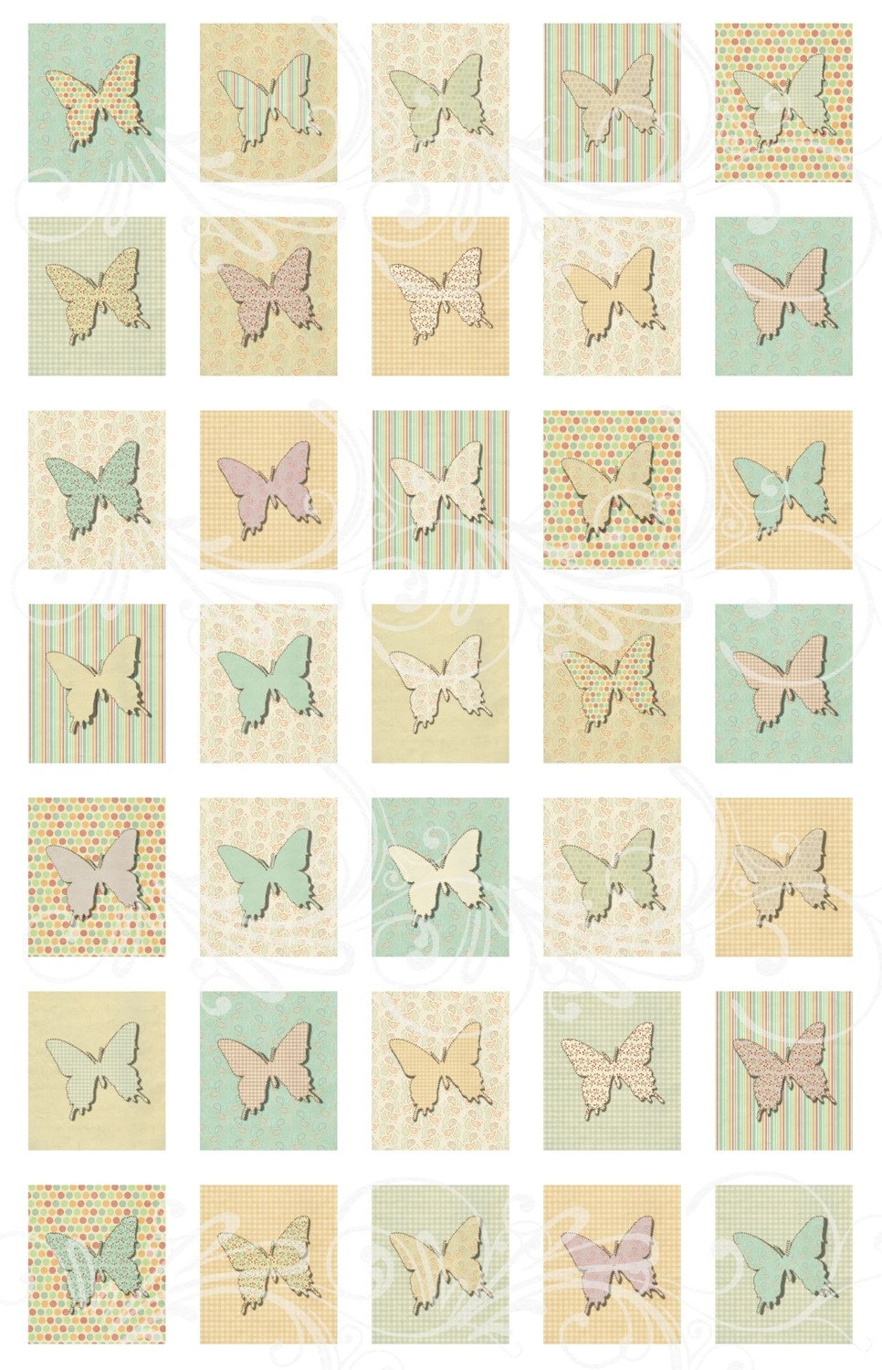 Spring BUTTERFLIES Digital Collage Sheet Scrabble Tiles - Etsy