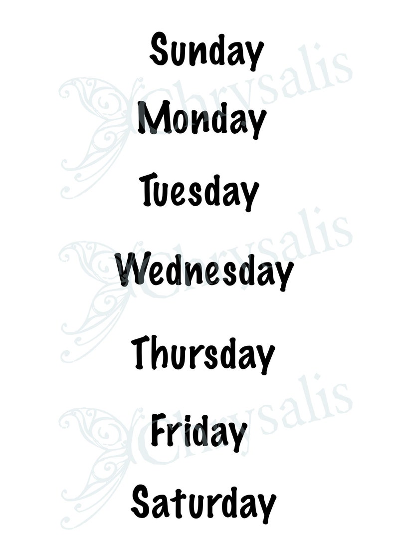 STICKERS Digital Journal Stickers - Days of the Week Bundle #2 (set of ...