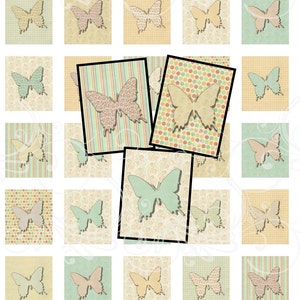 Spring BUTTERFLIES Digital Collage Sheet Scrabble Tiles - Etsy
