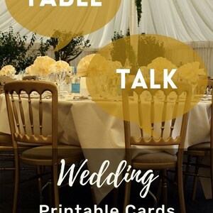 WEDDING Table Talk Conversation Starter Cards/ice Breakers PRINTABLE ...
