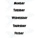 STICKERS Digital Journal Stickers - Days of the Week Bundle #2 (set of ...
