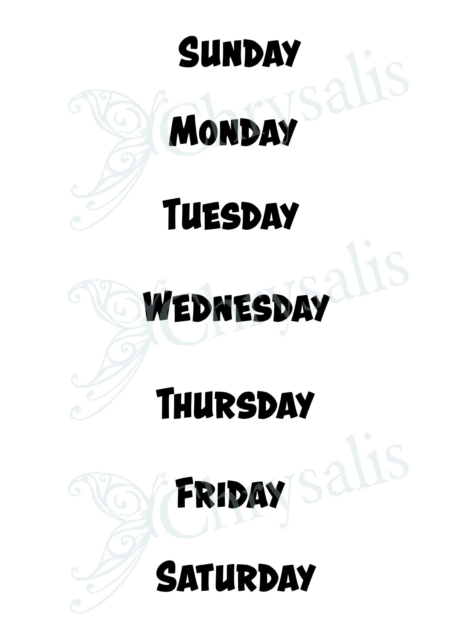STICKERS Digital Journal Stickers - Days of the Week Bundle #2 (set of ...