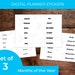 STICKERS Digital Journal Stickers - Month Bundle #2 (set of 3) - Etsy
