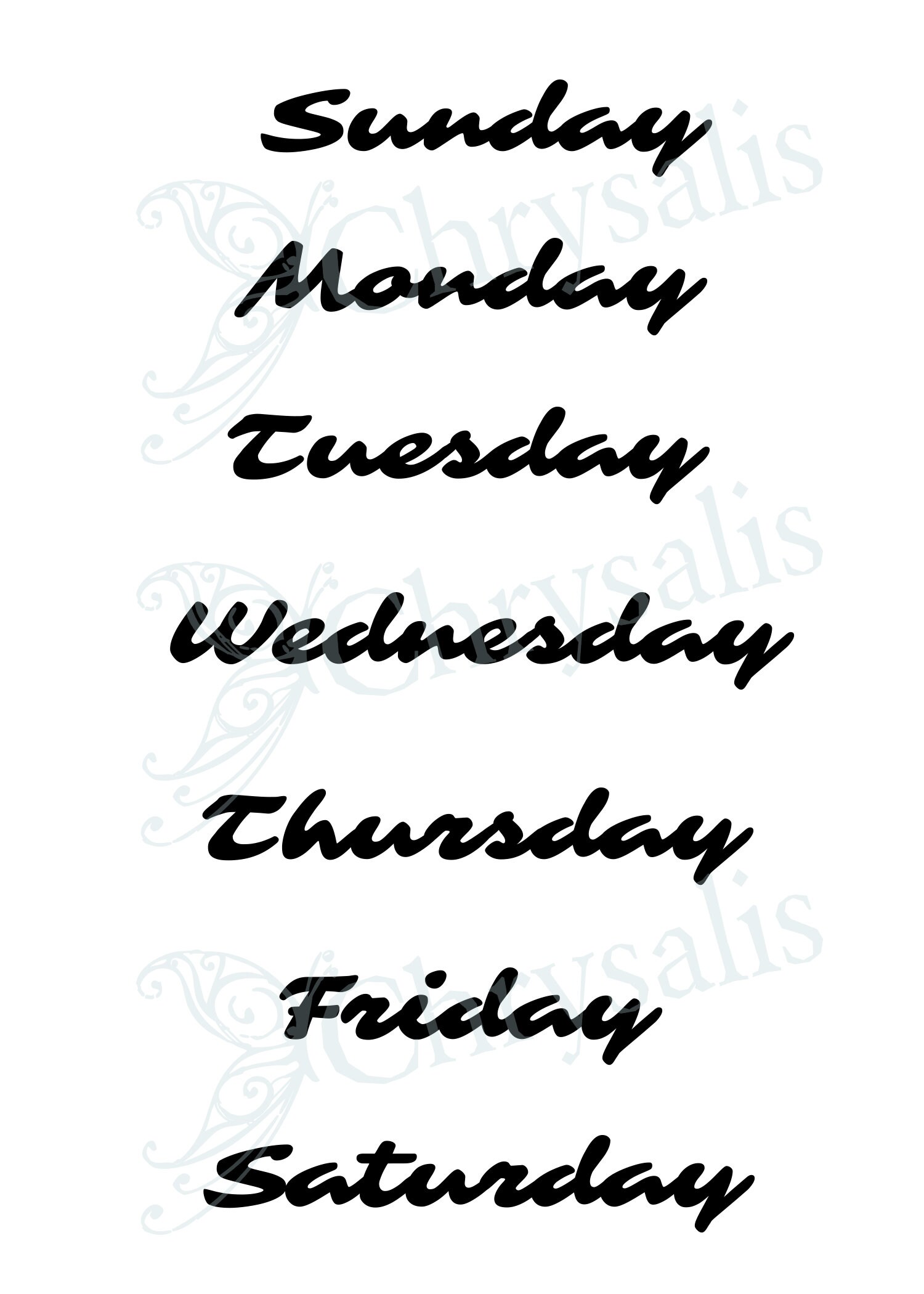 STICKERS Digital Journal Stickers - Days of the Week Bundle #3 (set of ...