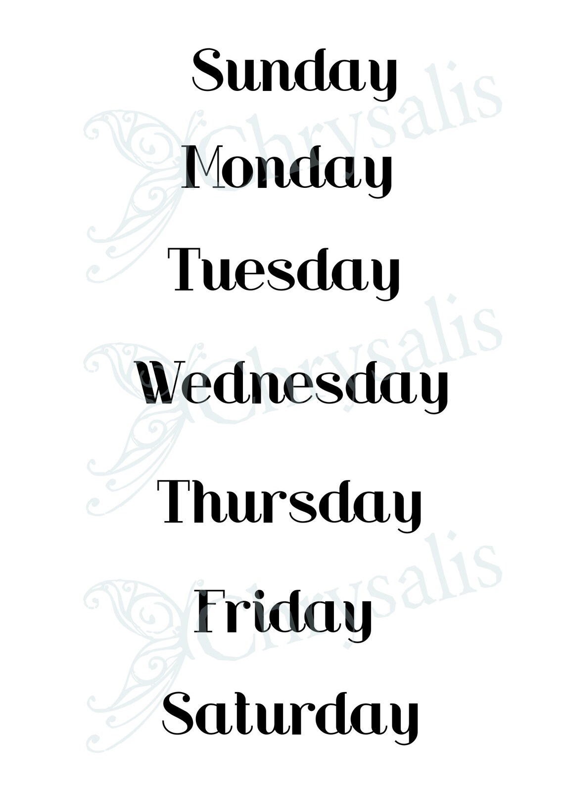 STICKERS Digital Journal Stickers Days of the Week Bundle 3 - Etsy