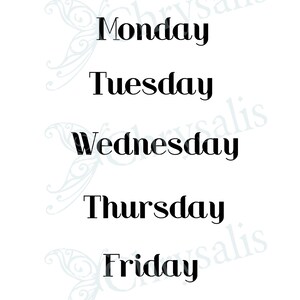 STICKERS Digital Journal Stickers - Days of the Week Bundle #3 (set of ...