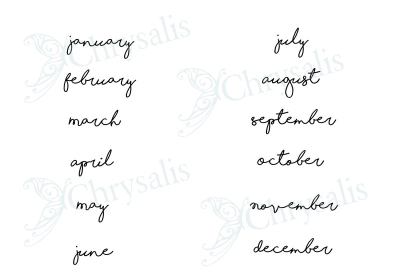 STICKERS Digital Journal Stickers - Month Bundle #1 (set of 3) - Etsy