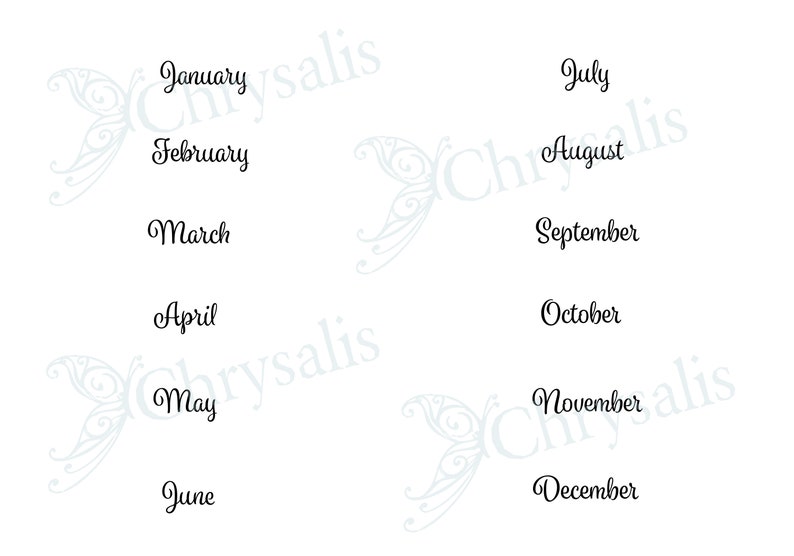STICKERS Digital Journal Stickers - Month Bundle #3 (set of 3) - Etsy