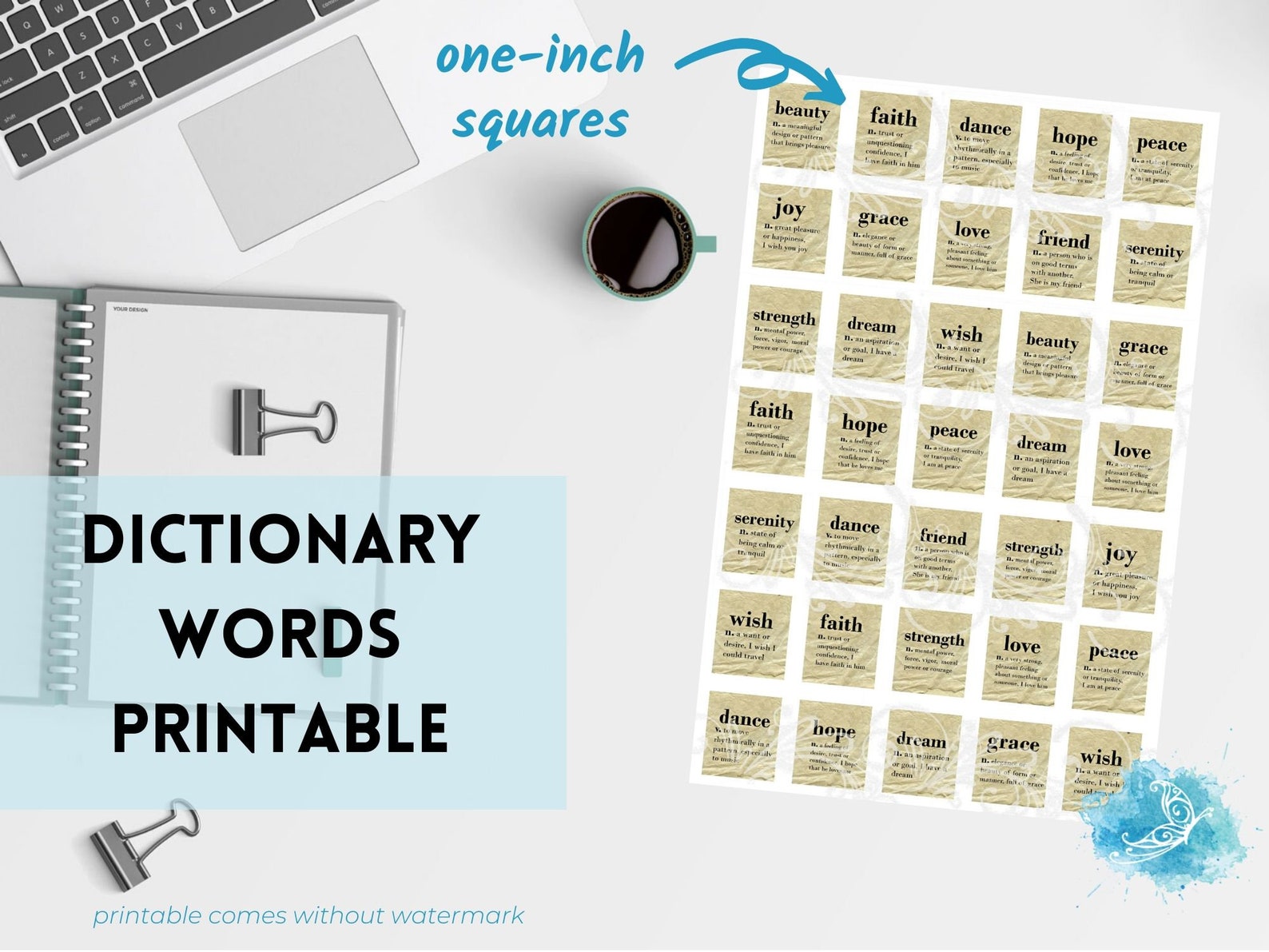 DICTIONARY Words Digital Collage Sheets - Bundle of 3 Sizes - Etsy Canada